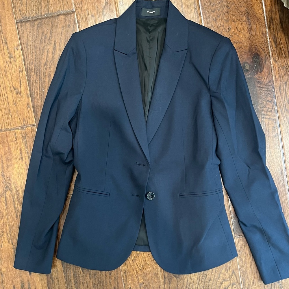 Navy Theory Fitted Blazer - Gem